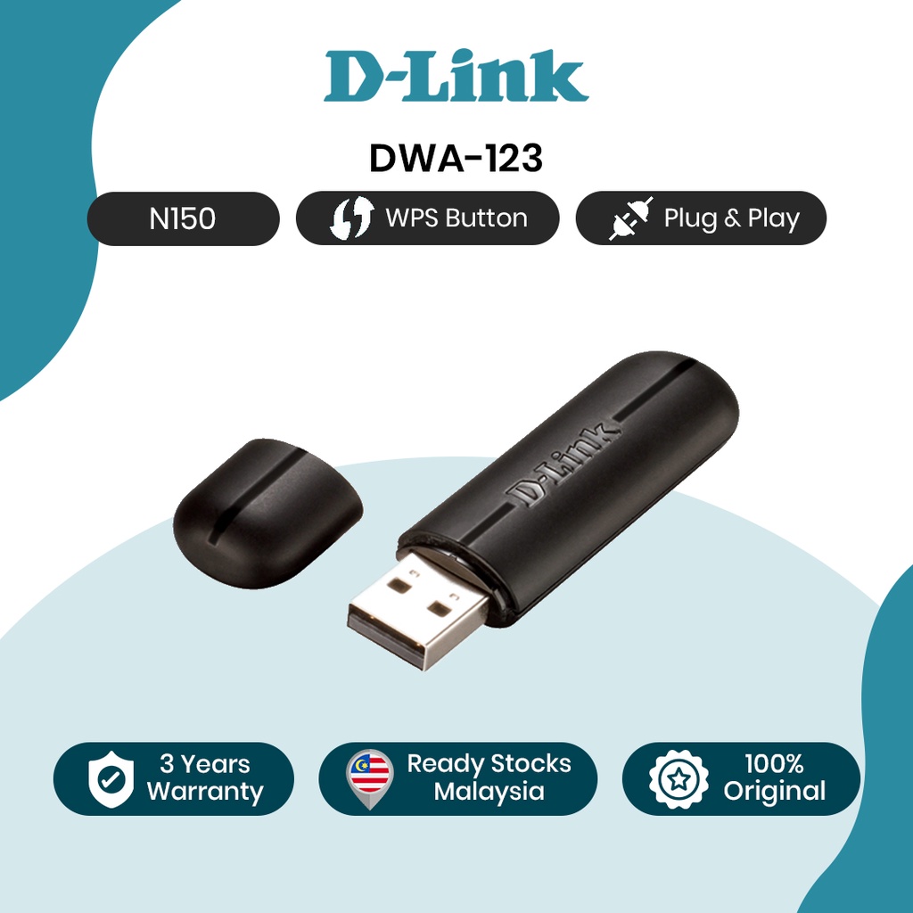 D-LINK Wireless N USB WiFi Adapter DWA-123 for Desktop Laptop / DWA131 ...