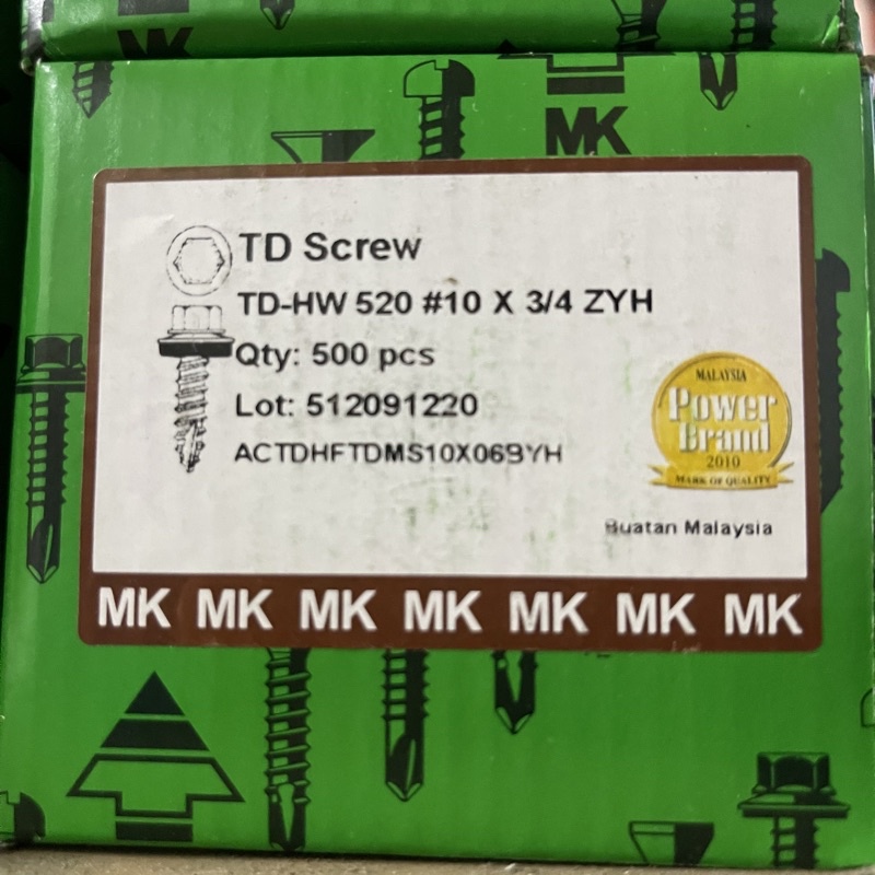MK SELF DRILLING SCREW TD-HW 520/525/640/645/650/665/675/690/6100 ...