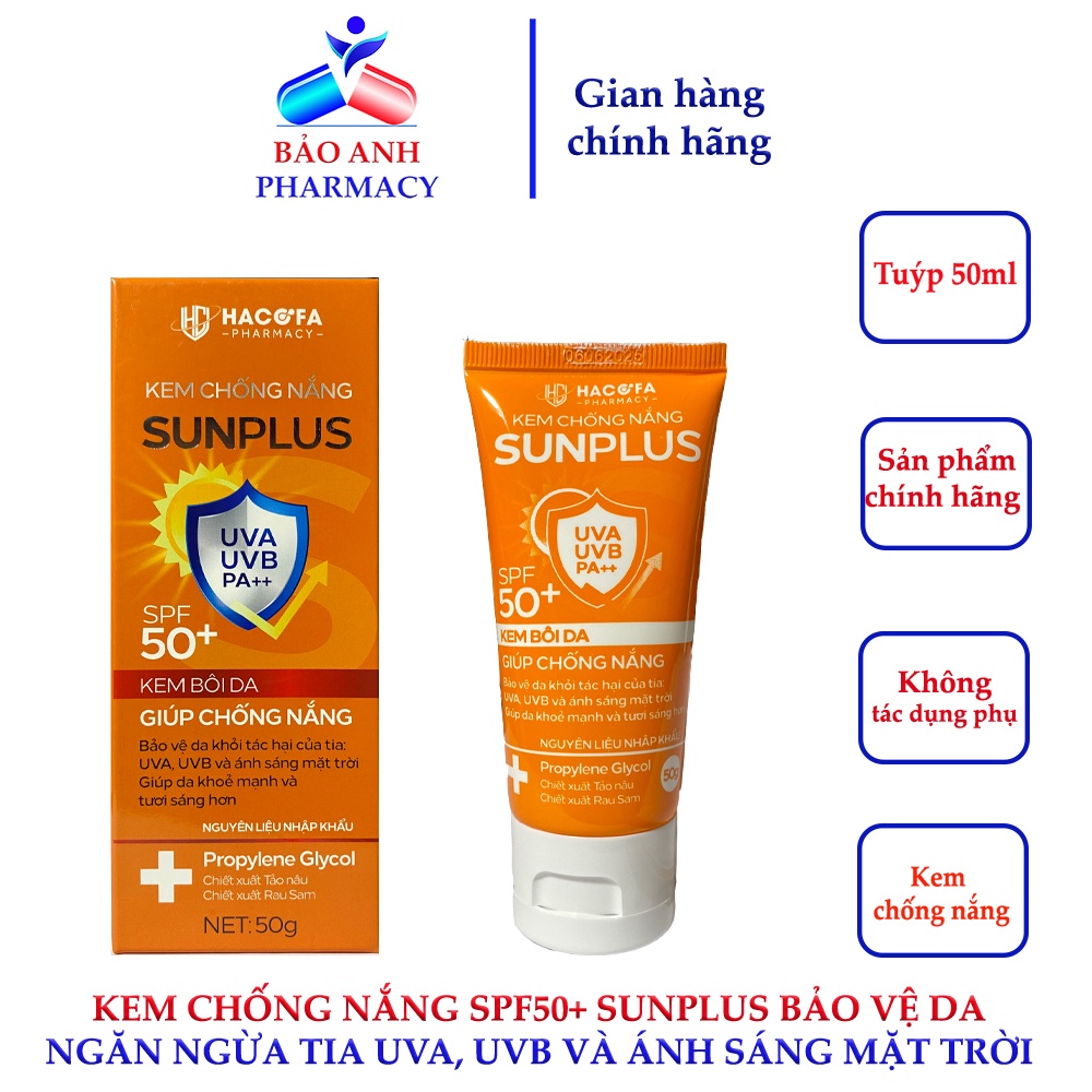 SUNPLUS sunscreen – SPF50+ helps protect against sunburn, protects skin ...