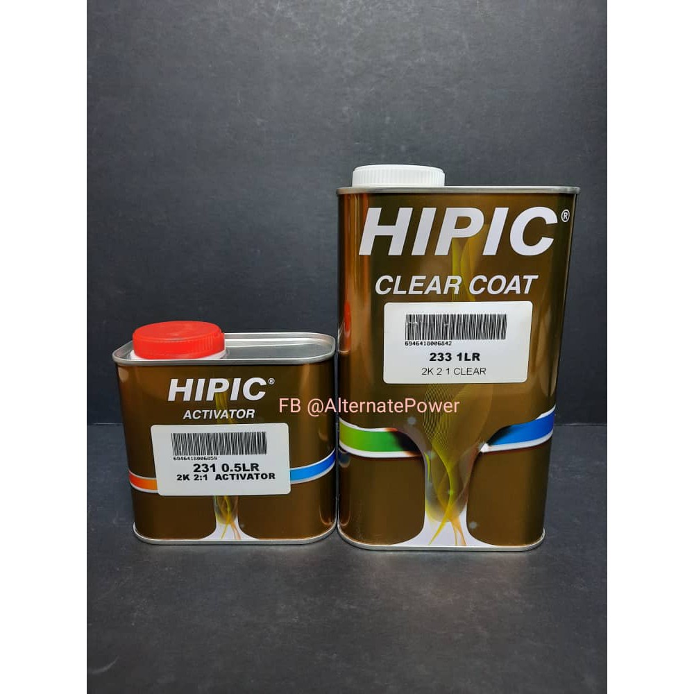 HIPIC 233 2:1 2K CLEAR COAT e1Liter With HARDENER e500ML | Shopee Malaysia