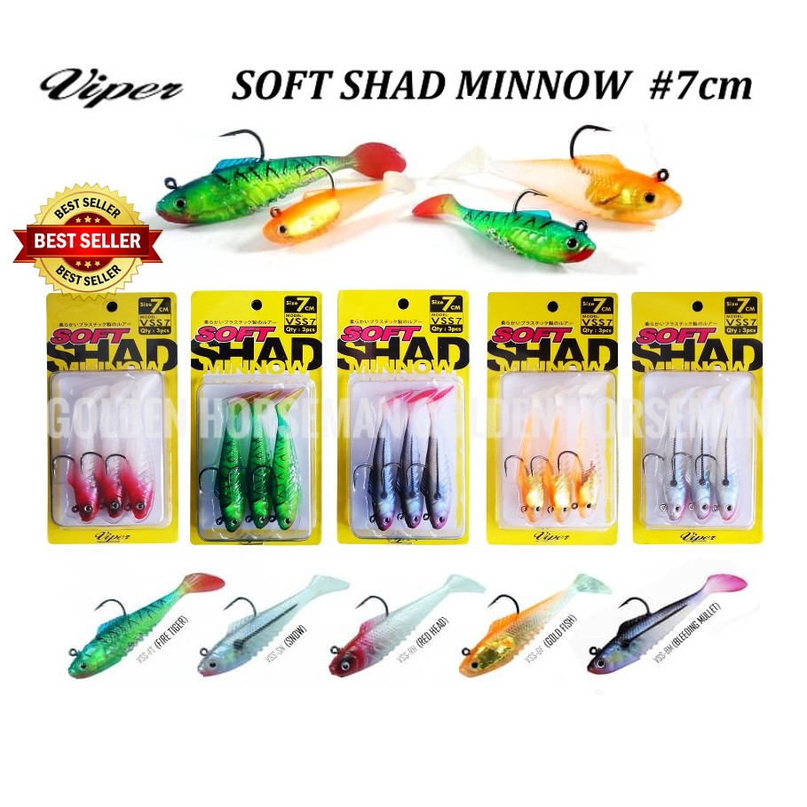 🔥🆂🅰🅻🅴🔥VIPER Soft Shad Minnow 7cm Soft Plastic Lure SP | Shopee Malaysia