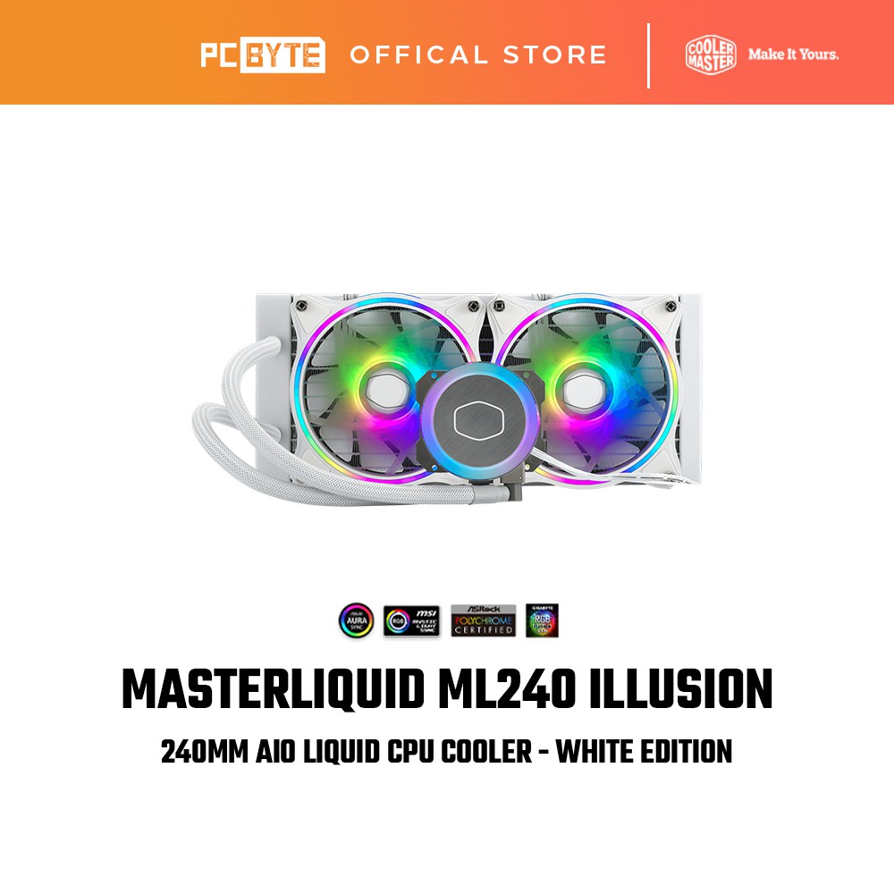 Cooler Master MasterLiquid ML240 Illusion ARGB 240mm Liquid CPU Cooler ...