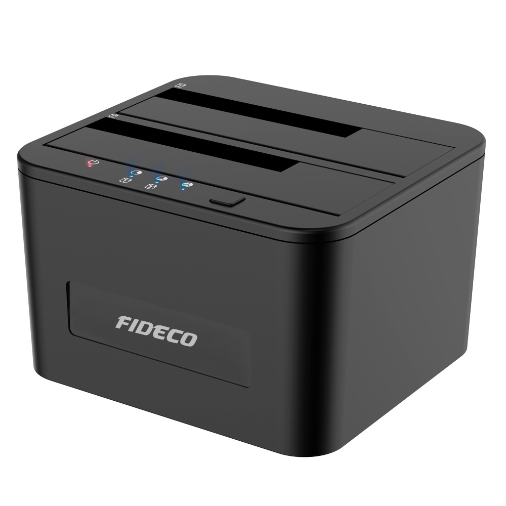 FIDECO YPZ04-S2H-U3 USB 3.0 Dual Bay HDD SSD Docking Station With Built-In USB 3.0 hub | Shopee ...