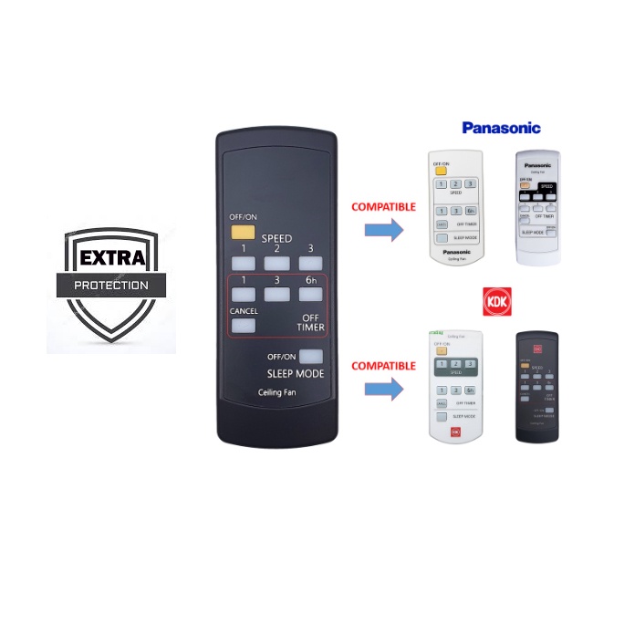 KDK / Panasonic Compatible Ceiling Fan Remote Control F-M14D5 / F-M14D9 ...