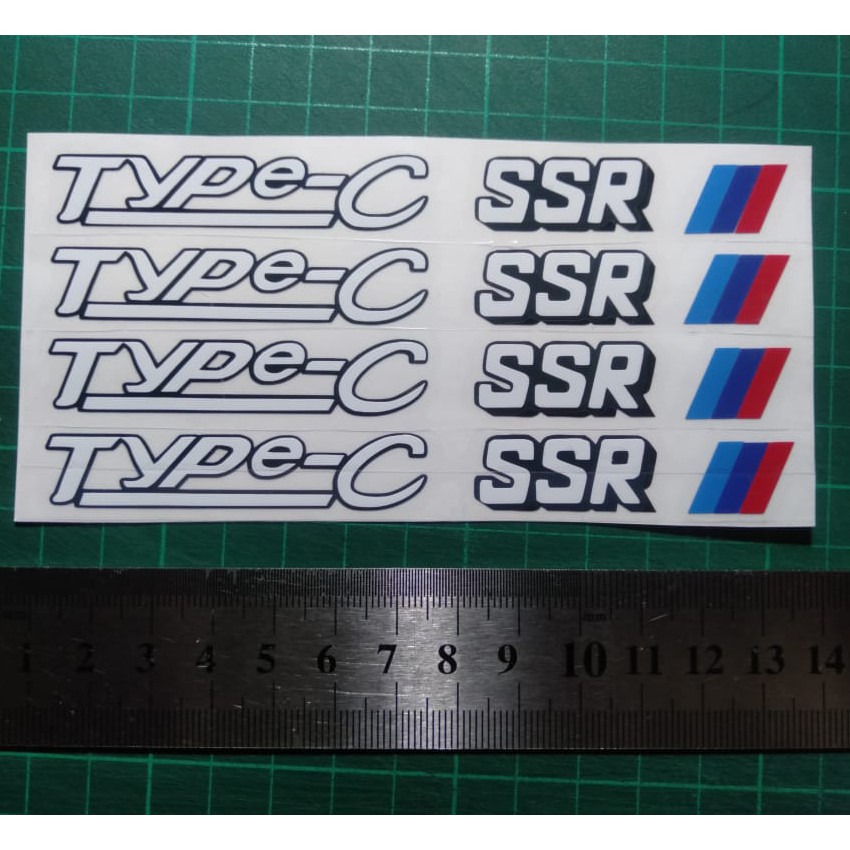 [Sticker Rim Kereta] Sticker Rim SSR Type C. Sesuai Untuk Saiz RIM15 ...