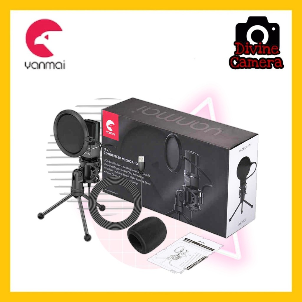 Yanmai SF777 USB Condenser Microphone Kit Podcast Studio Microphone | Shopee Malaysia