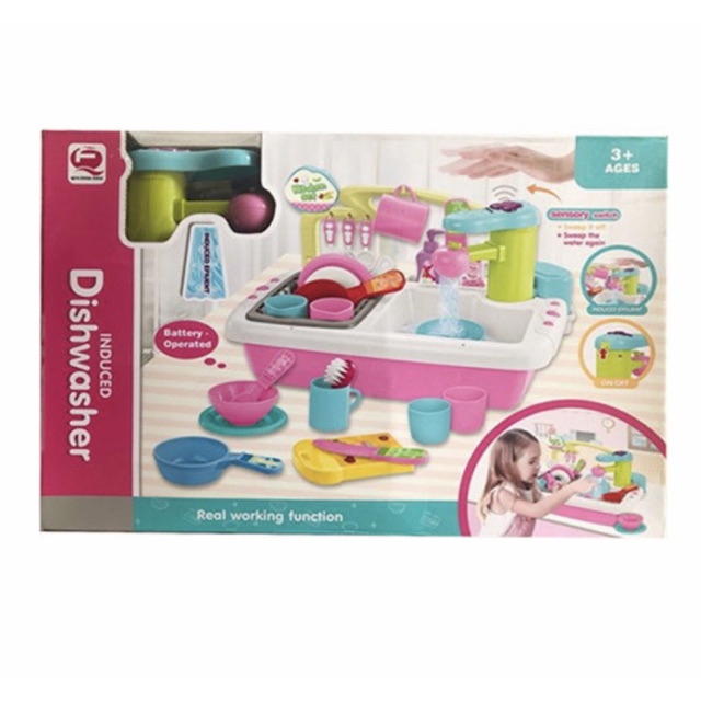Children’s Kitchen Sink With Utensils (game sink with water) | Shopee ...