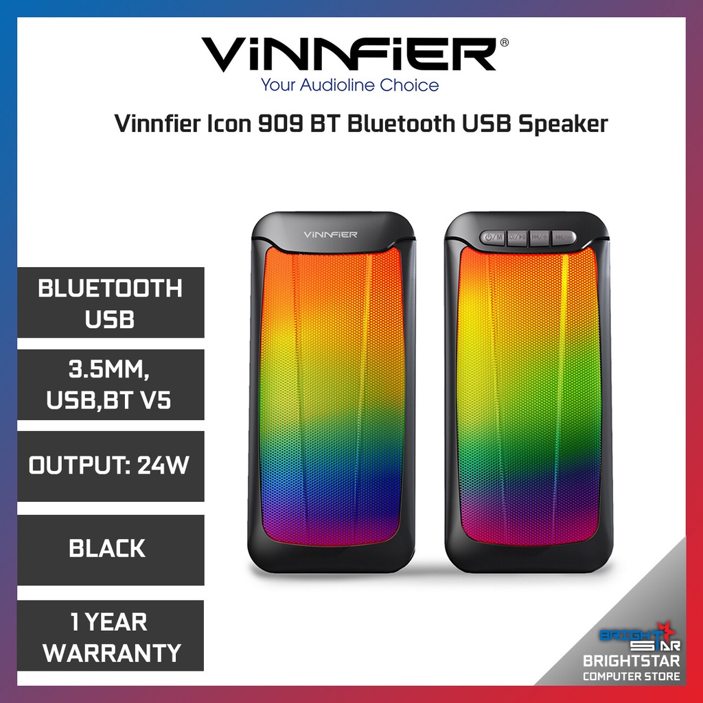 Vinnfier Icon 909 BT Bluetooth USB Speaker | Shopee Malaysia