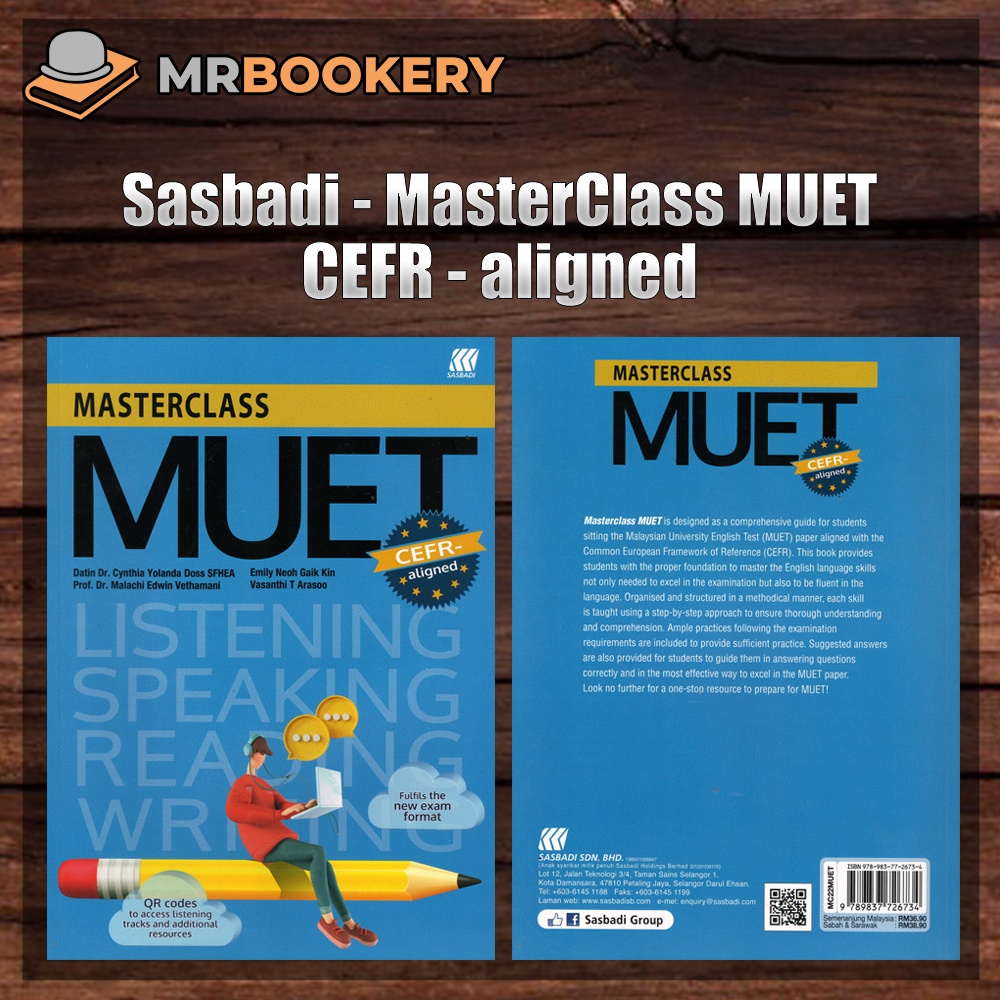 [MrBookery] Sasbadi MasterClass MUET CEFR-aligned (2022) | Shopee Malaysia
