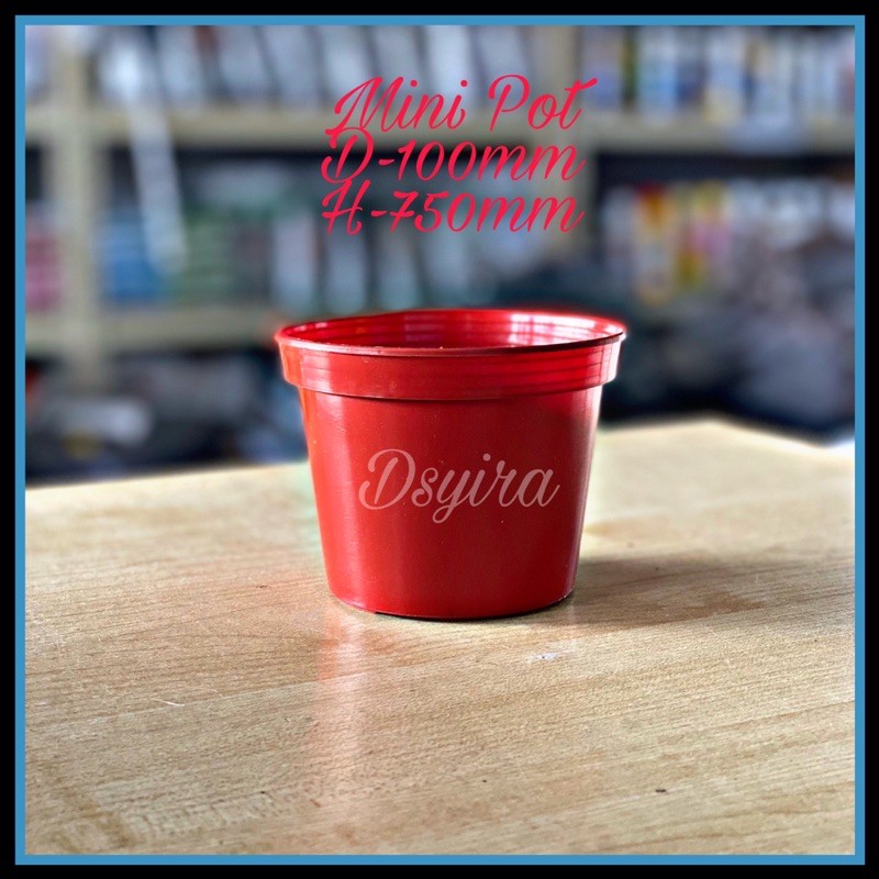 Mini Pot Comel saiz diameter 100mm(10cm) tinggi 750mm(7.5cm) | Shopee ...