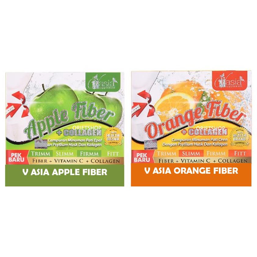 V ASIA APPLE / OREN FIBER COLLAGEN APPLESLYM DIETARY 10 SACHET BOX ...