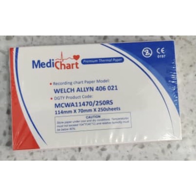 WELCH ALLYN ECG paper CP50 Size:114x70x 250Sheets | Shopee Malaysia