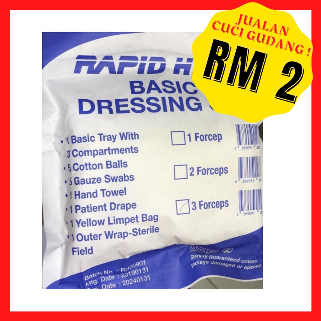 RAPID HEEL BASIC DRESSING SET 1 FORCEP | Shopee Malaysia