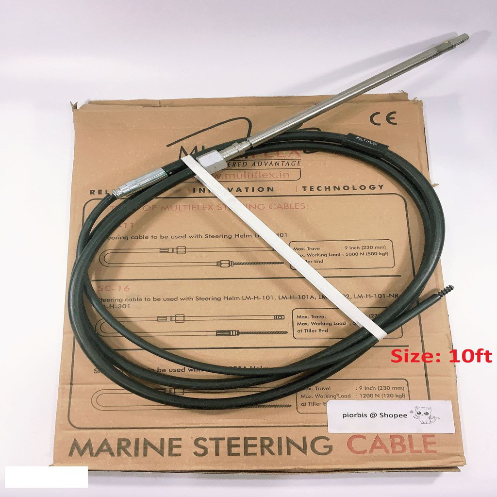 Marine Mechanical Steering Cable multiple size feet boat outboard ...