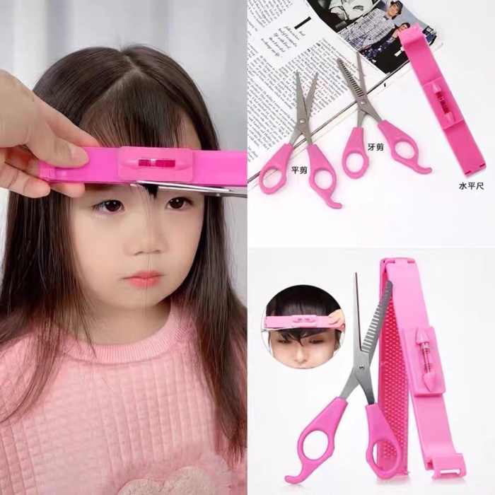AIDA 3pcs Hair Bang Clip Scissor Cut Hair Tools Set Salon Trimmer ...