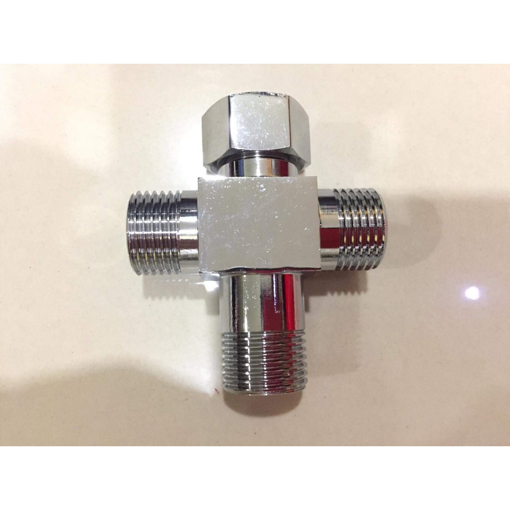 Stainless Steel Four Way Water Connector Joint Ten Type Water Diverter ...