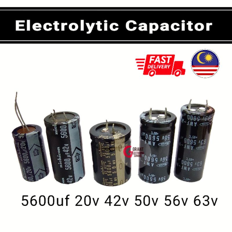 Electrolytic Capacitor 5600uf 20v 42v 50v 56v 63v | Shopee Malaysia