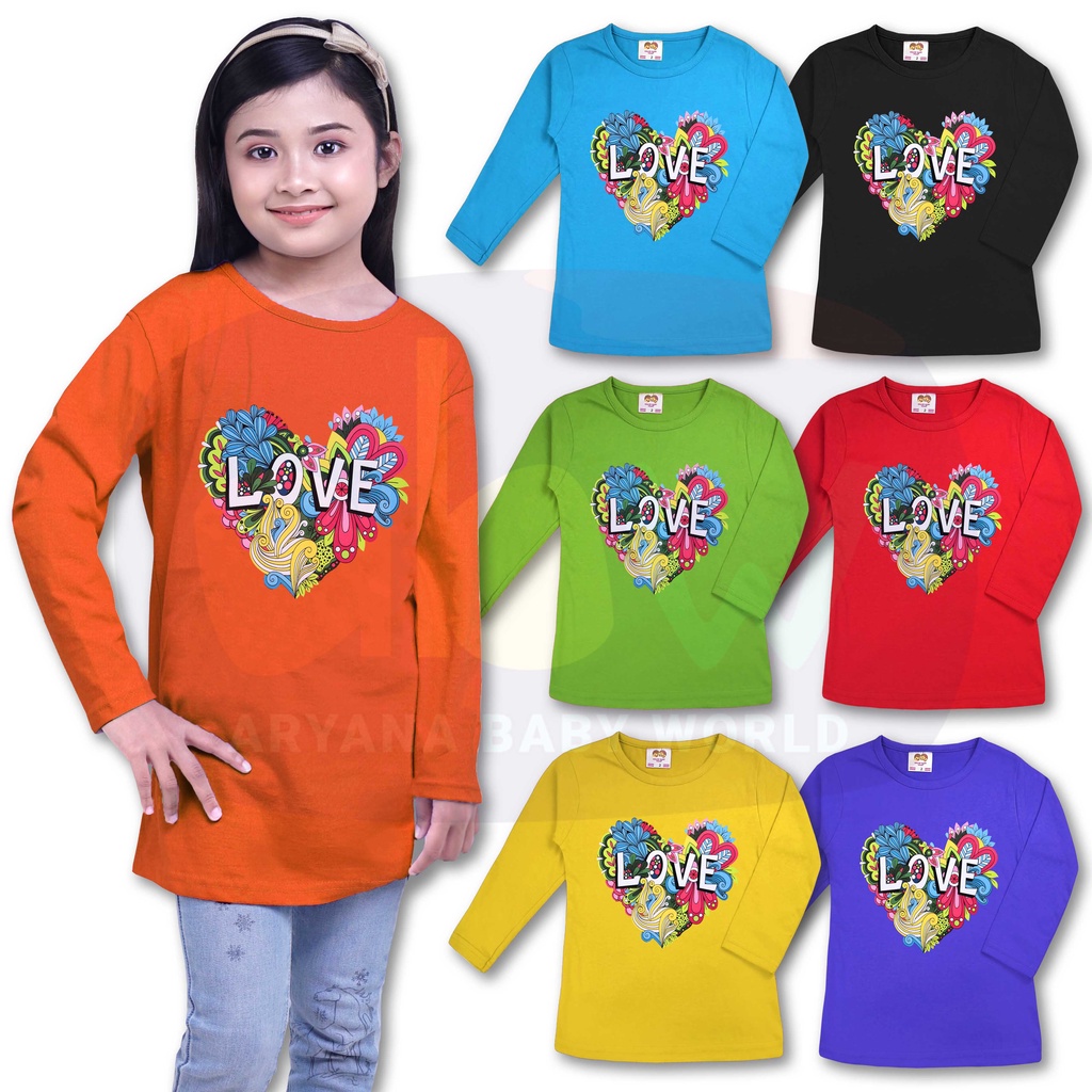 Baju DOODLE LOVE Lengan Panjang (2Y-9Y) Budak Perempuan Long Sleeve ...