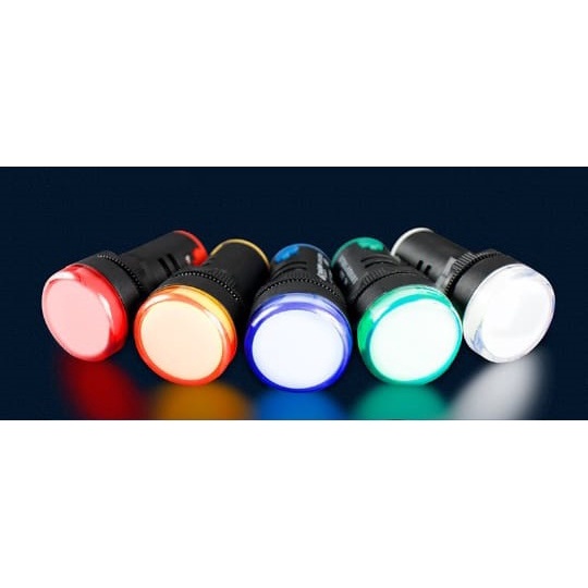 22mm AC 220V LED Pilot Panel Signal Power Indicator Light / LED Pilot ...