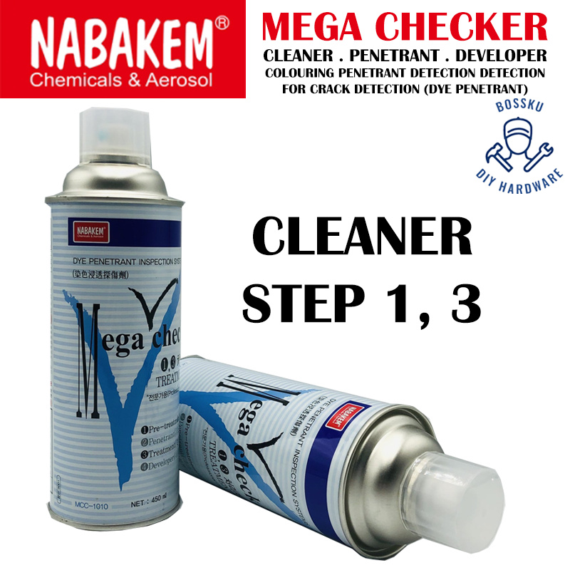 Nabakem Mega Check Dye Penetrant Cleaner Penetrant Developer 450ml per ...
