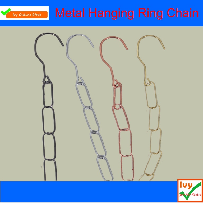 Metal Hanging Ring Chain Silver/ Gold/ Black/ Rose Gold | Shopee Malaysia
