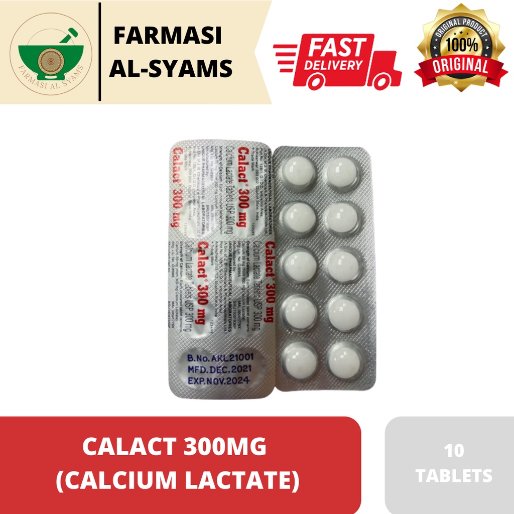 Calact 300mg (Calcium Lactate) 10 tablets | Shopee Malaysia