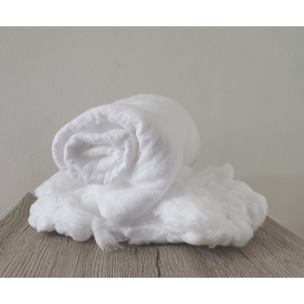 500g White Cotton Wool / Kapas Putih for flower arrangement | Shopee ...