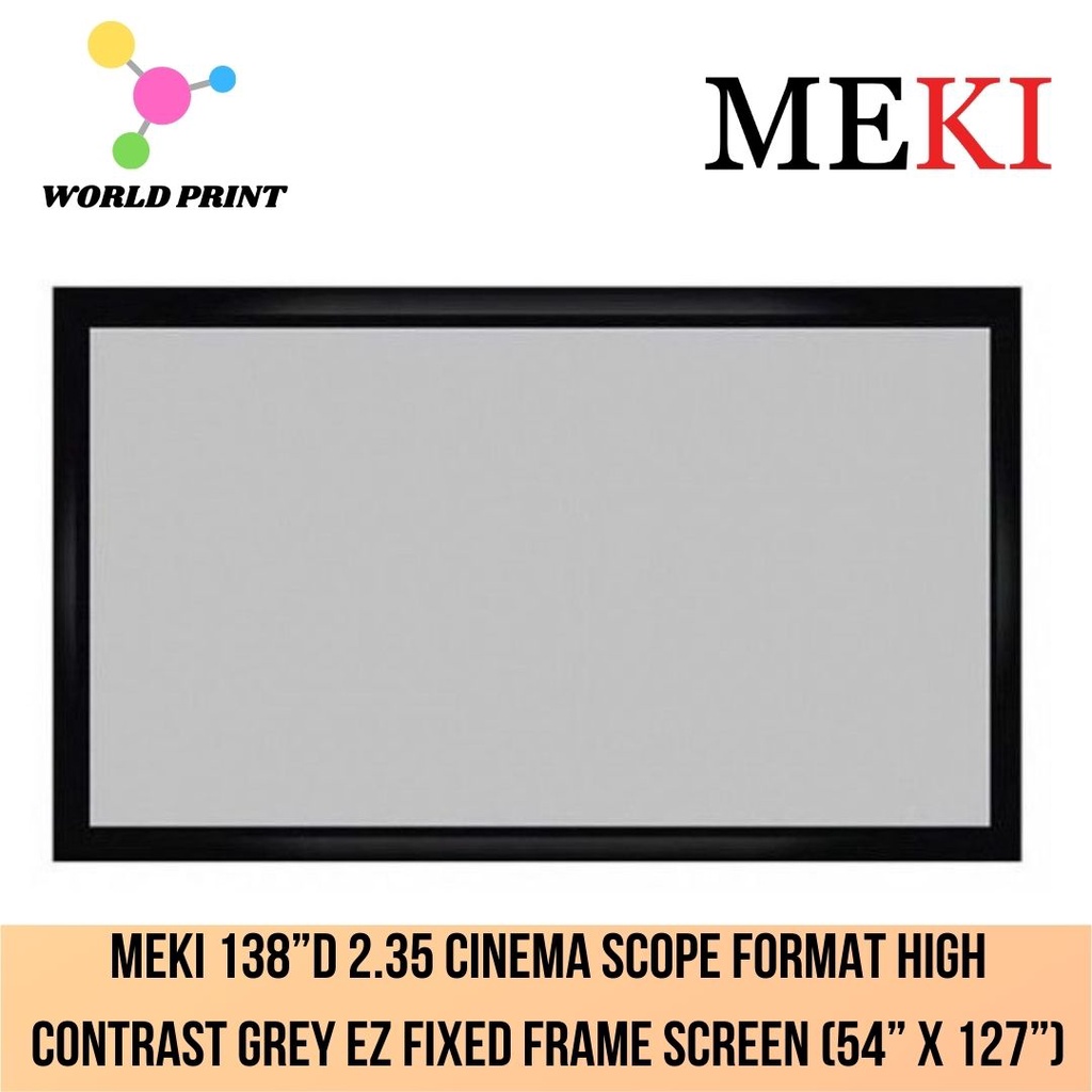 MEKI 138”D 2.35 Cinema Scope Format High Contrast Grey EZ Fixed Frame ...
