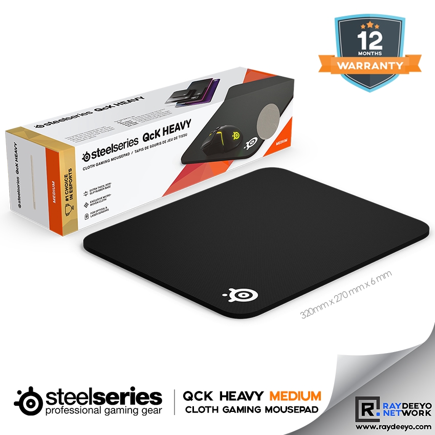 Steelseries QCK Heavy Medium Gaming Mouse Pad [Extra Thick & Non-Slip ...