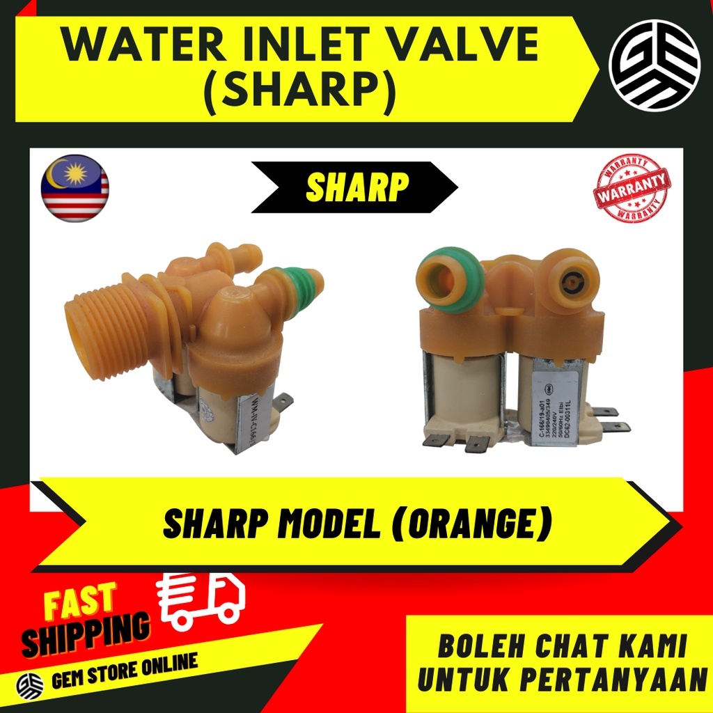 SHARP WASHING MACHINE INLET VALVE / INLET VALVE MESIN BASUH SHARP ...