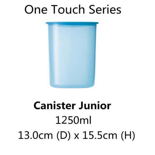 Original Tupperware OT / One Touch Canister Junior (1) 1.25L | Shopee Malaysia