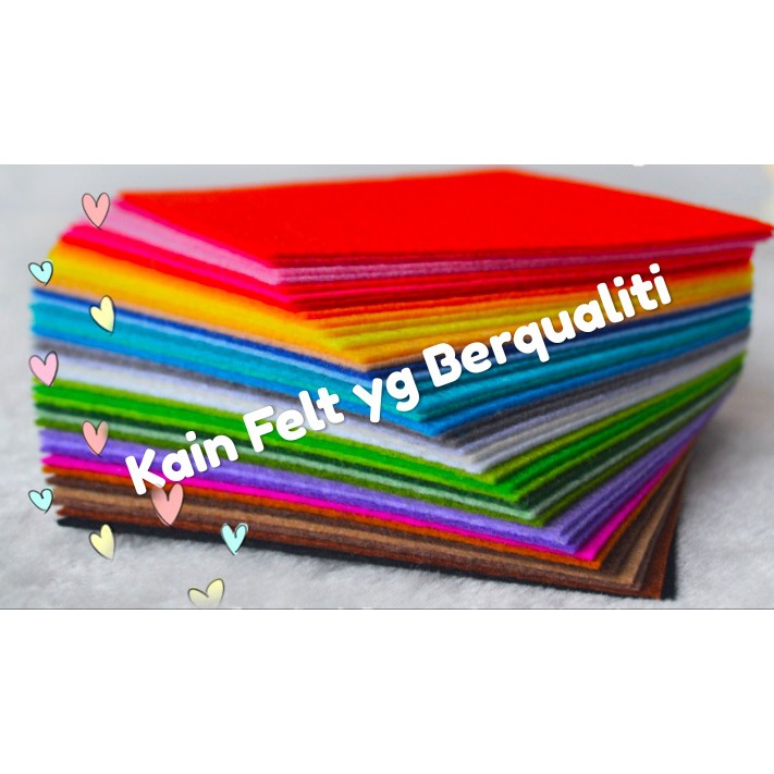 Kain Felt (1 Set 30 Warna) Felt Cloth Set Craft DIY | Shopee Malaysia