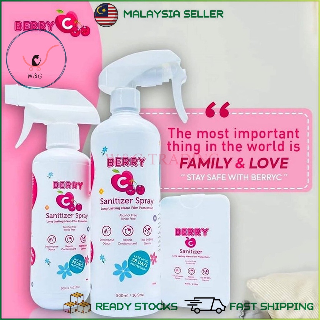 [WG] Berry C Sanitizer Spray Long Lasting Nano Film Protection Alcohol ...