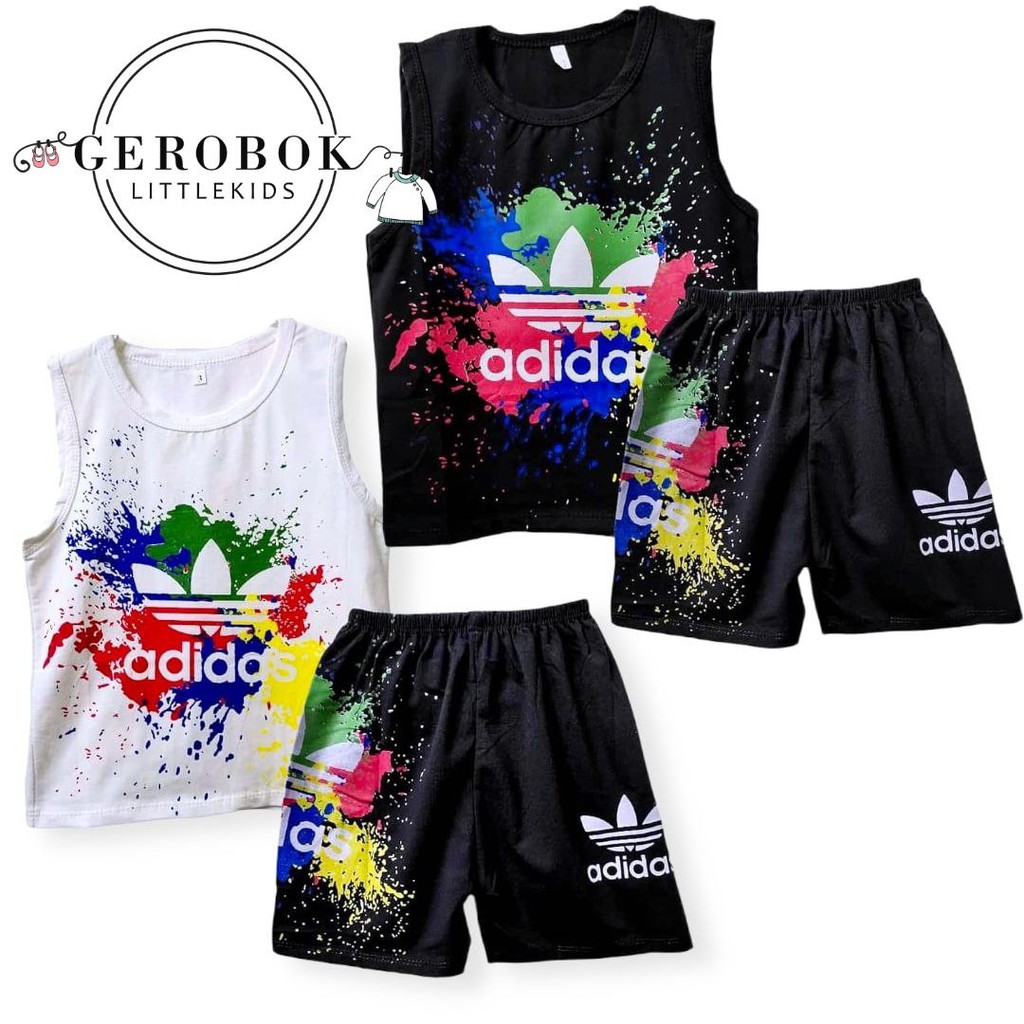 1 - 6Years | Boy Kids Sleeveless Set | Kids Singlet Playset | Shopee ...