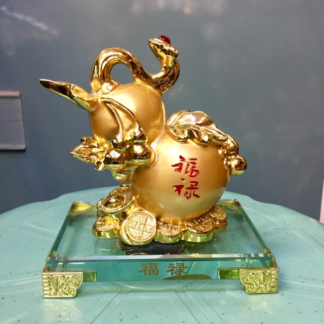 Golden Wu Lou with Longevity & Good Luck Symbols | Shopee Malaysia