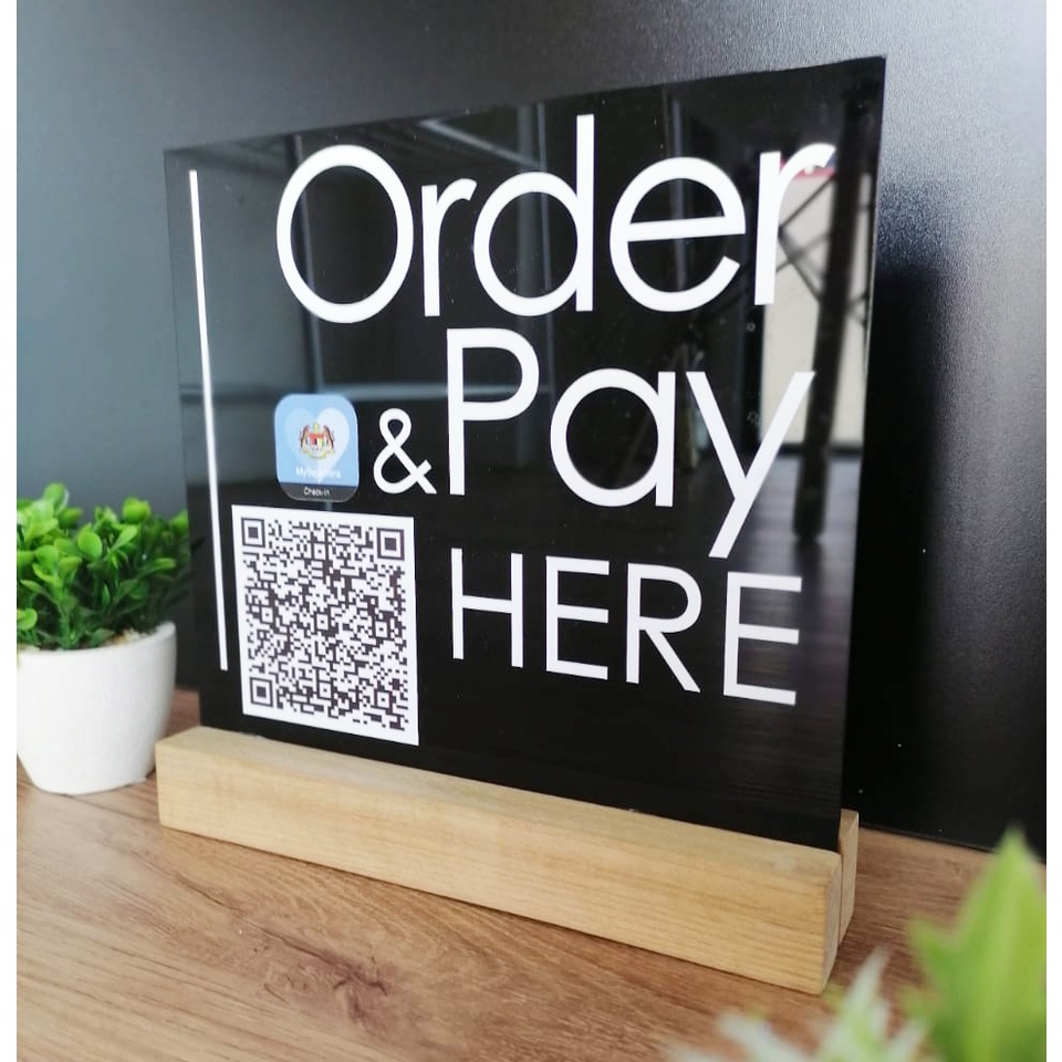 Order here - Pay here - Pick up Here - Que Here - custom made Acrylic ...