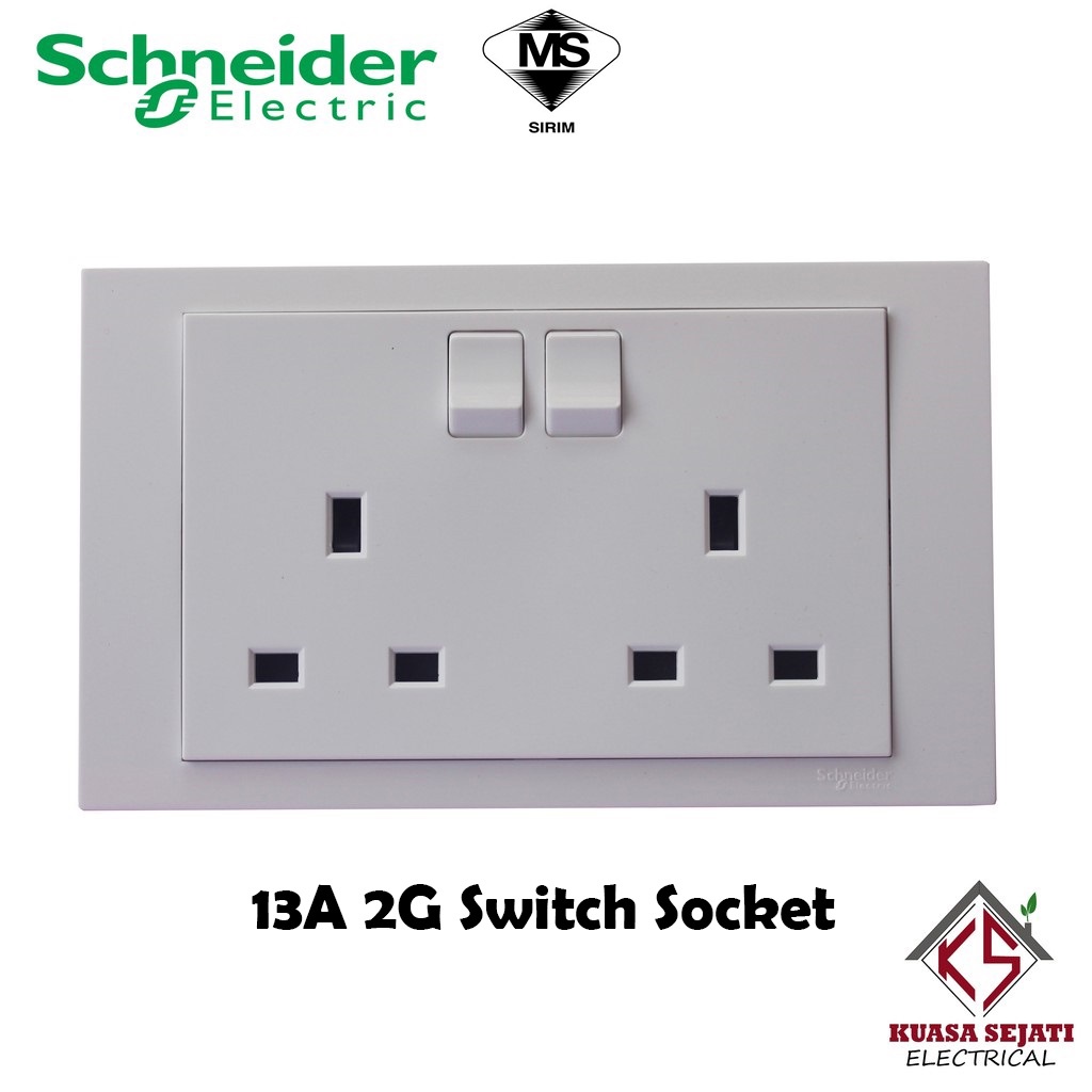 Schneider Vivace Series Switch / 13A Switch Socket / 1G 1W - 4G 1W ...