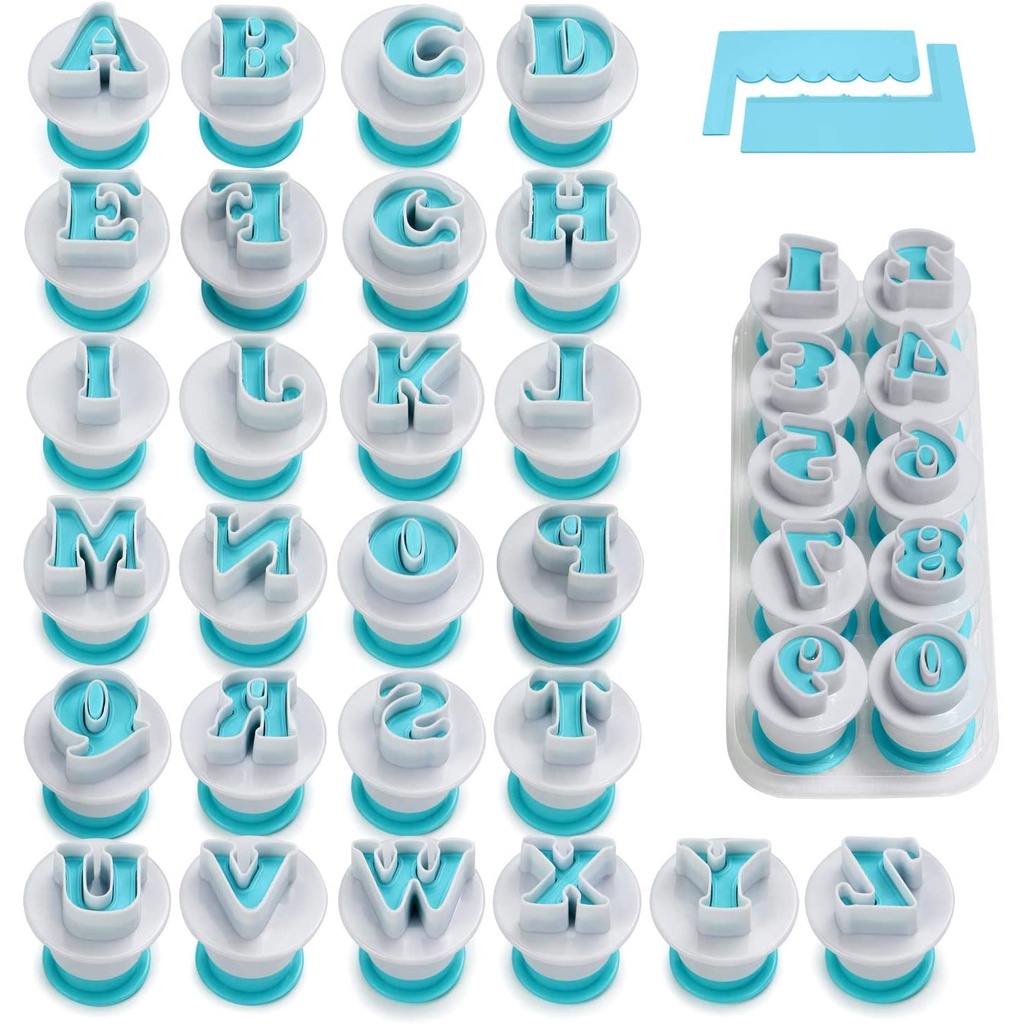 26pcs Baking pastry Mold letter fondant Cookie Cutter Upper & Lowercase ...