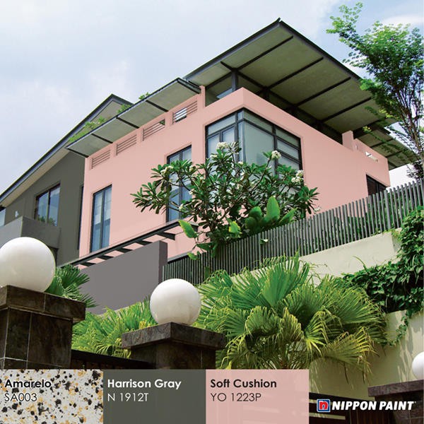 (EXTERIOR) Nippon Paint 1LT / 5LT HARRISON GRAY N1912T / SOFT CUSHION YO1223P Cat Luaran Nippon ...
