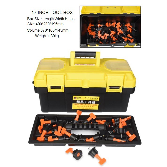 100pcs Tiles Leveler Spacers Tile Leveling System With Tool Box Special Wrench Reusable Tile
