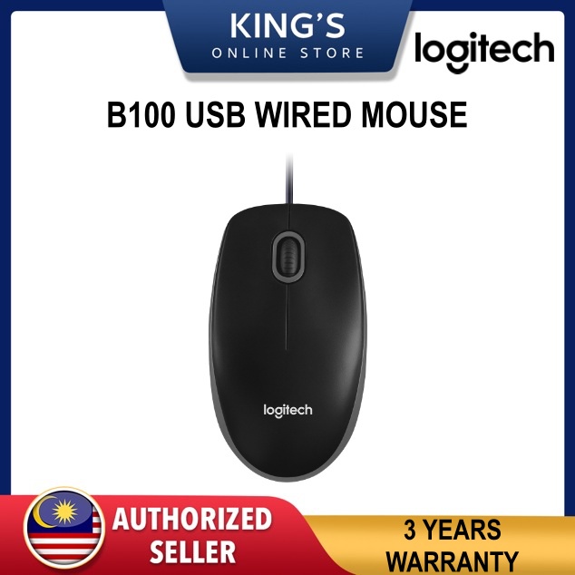 Logitech B100 OPTICAL USB WIRED MOUSE | Shopee Malaysia