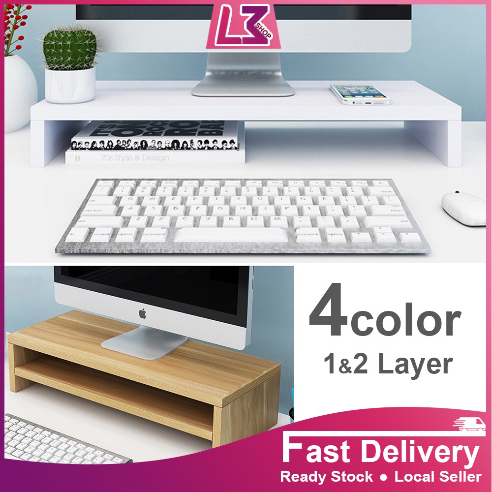 Computer Monitor Screen Increased Shelf Base Desktop Keyboard Rack ...