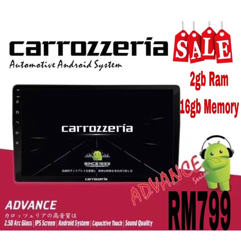 Carrozzeria Android Player 2GB ROM 16GB Memory 9”/10”(100% original ...