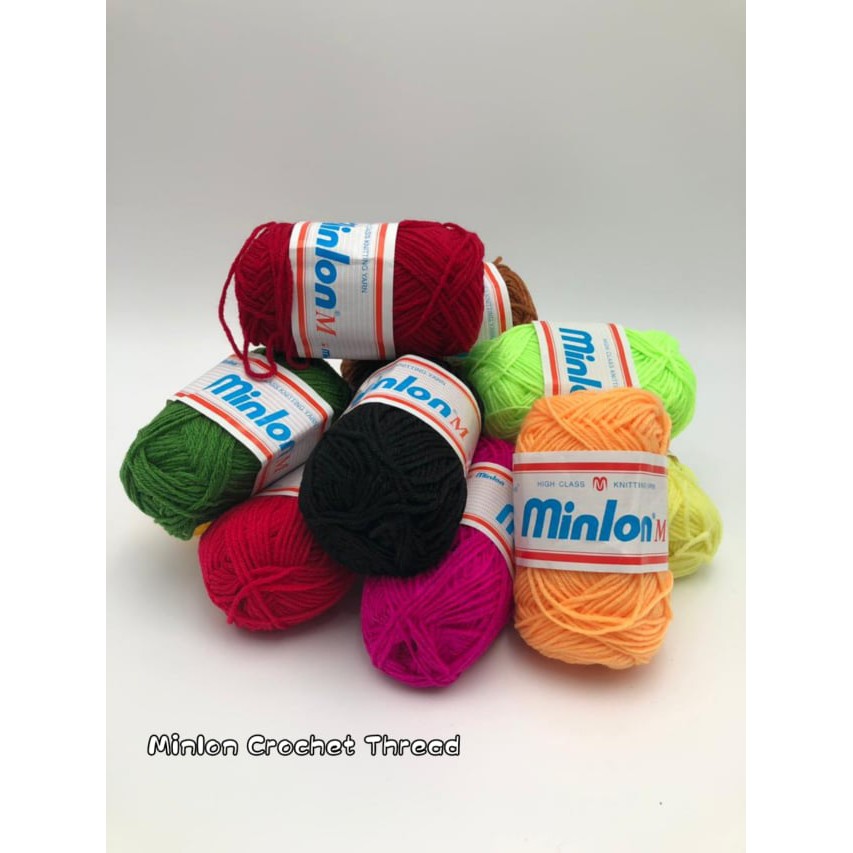 (🔥Restock 31/7🔥) 1pc MINLON Benang Kait Crochet Thread Knitting Yarn ...
