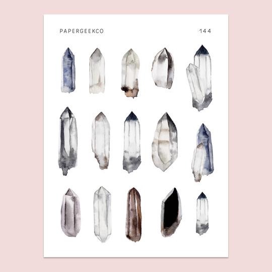 Journalist Planner Mineral Crystal Stickers 144 Fashion INS Design ...