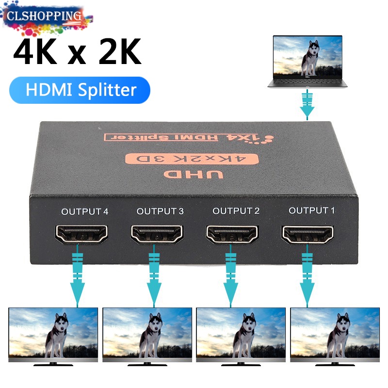 4K 2K 4 In 1 HDMI Cable Splitter HD 1080P Video Switcher Adapter HDMI ...