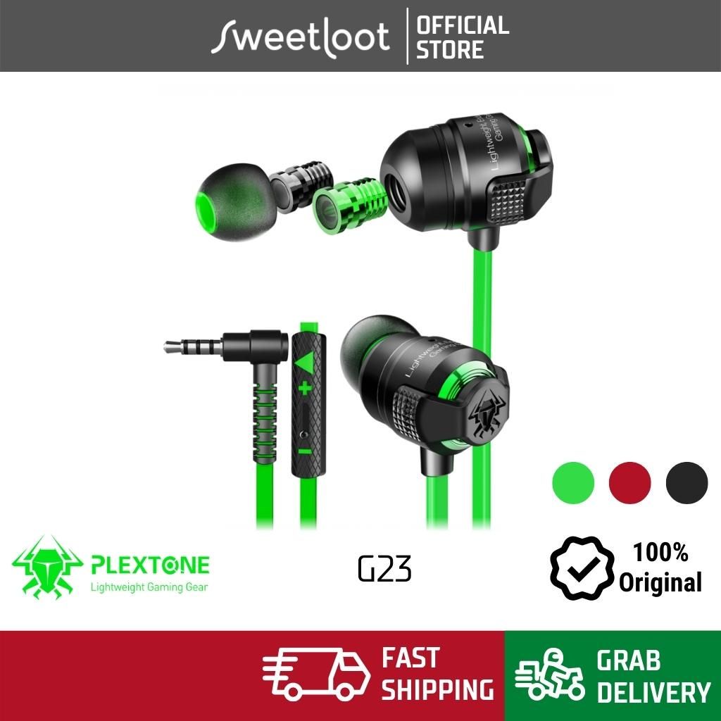 Plextone G23 Deep Bass Gaming Earphone with Mic for Esports PUBG Mobile ...