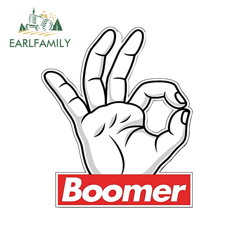 EARLFAMILY 13cm x 10.9cm Ok Boomer Car Sticker Surfboard Racing ...