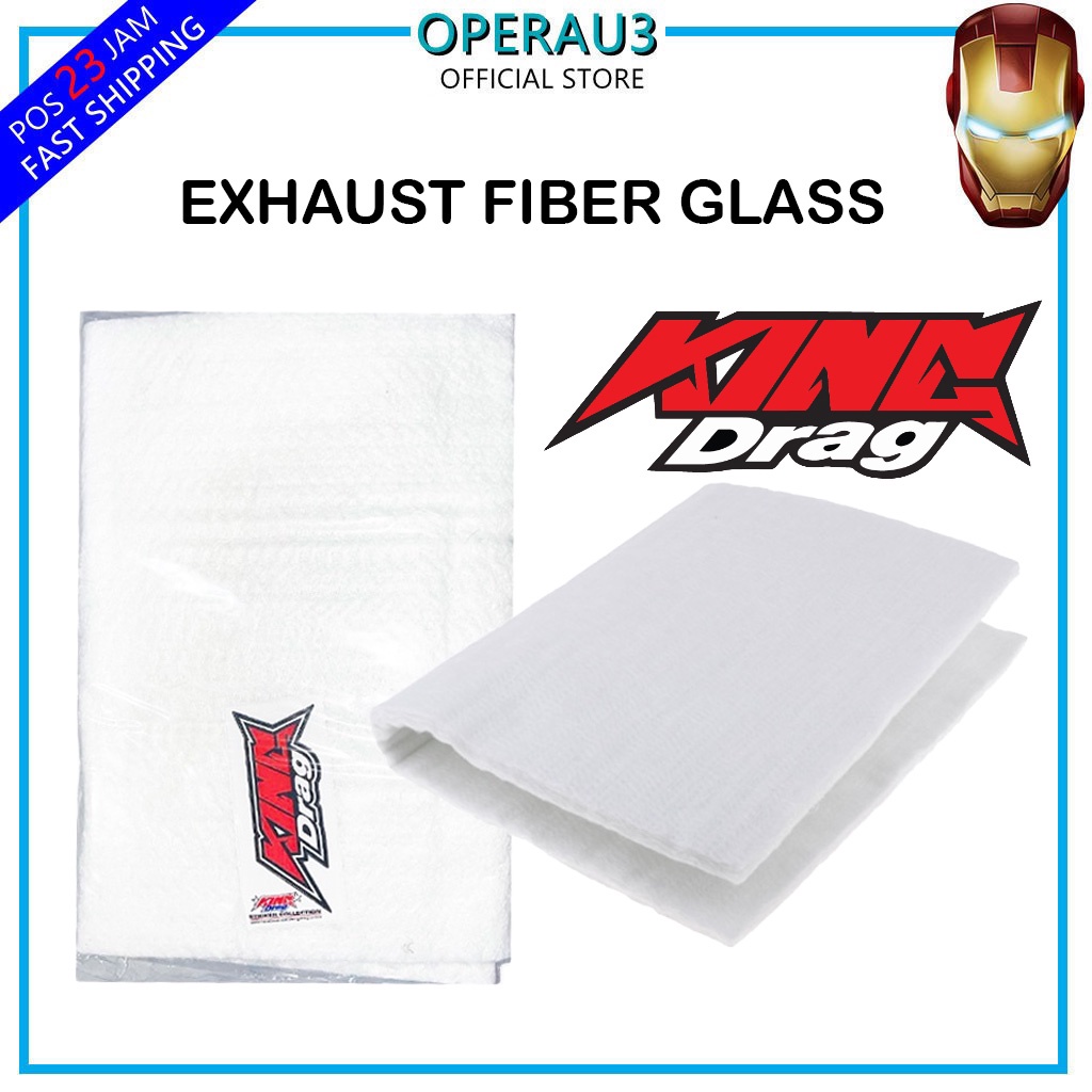 EXHAUST FIBER GLASS EKZOS FIBER ESPADA PANJANG 43cm/LEBAR 8.5cm ...