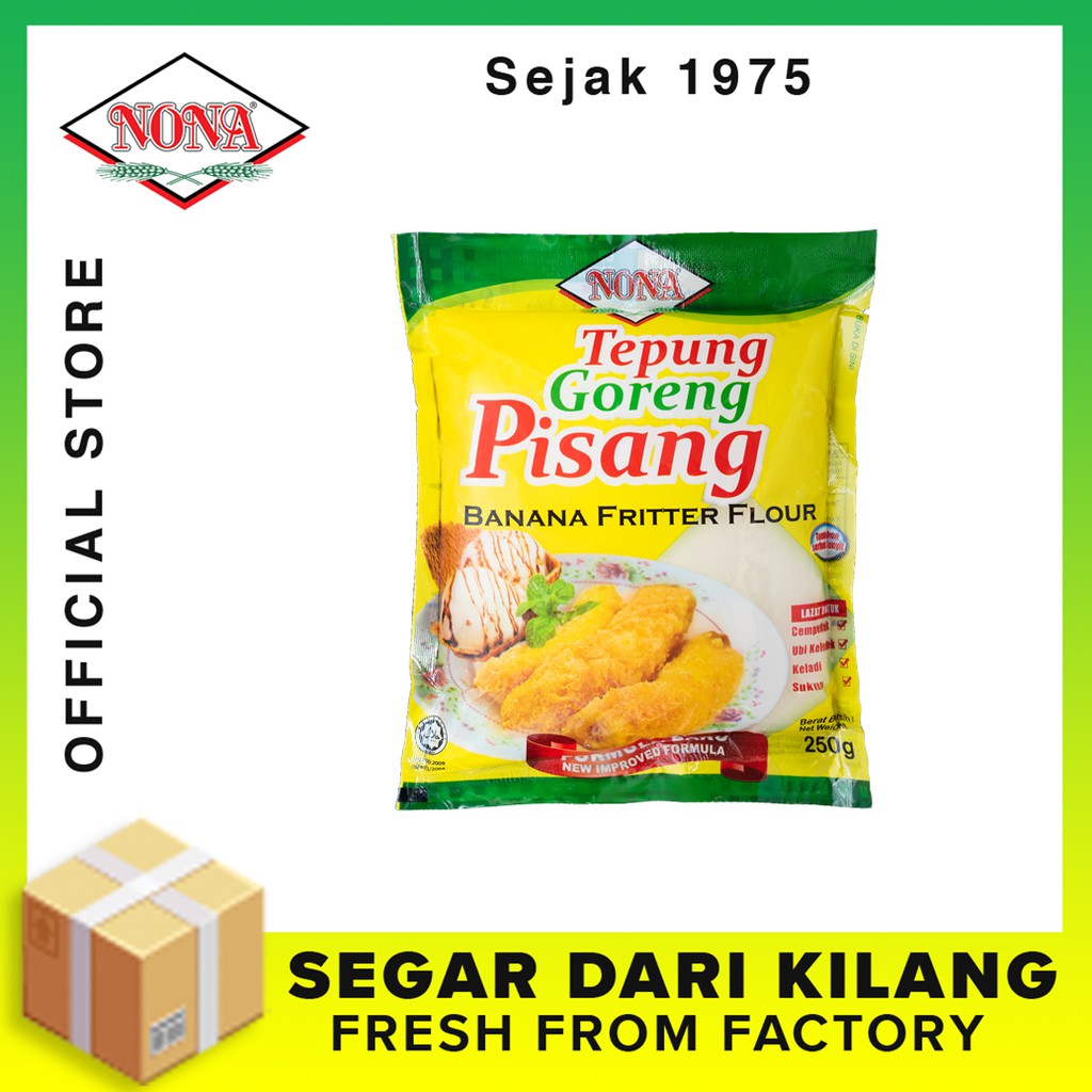 Nona Tepung Goreng Pisang 250g ( Halal , Segar dari kilang ) | Shopee ...